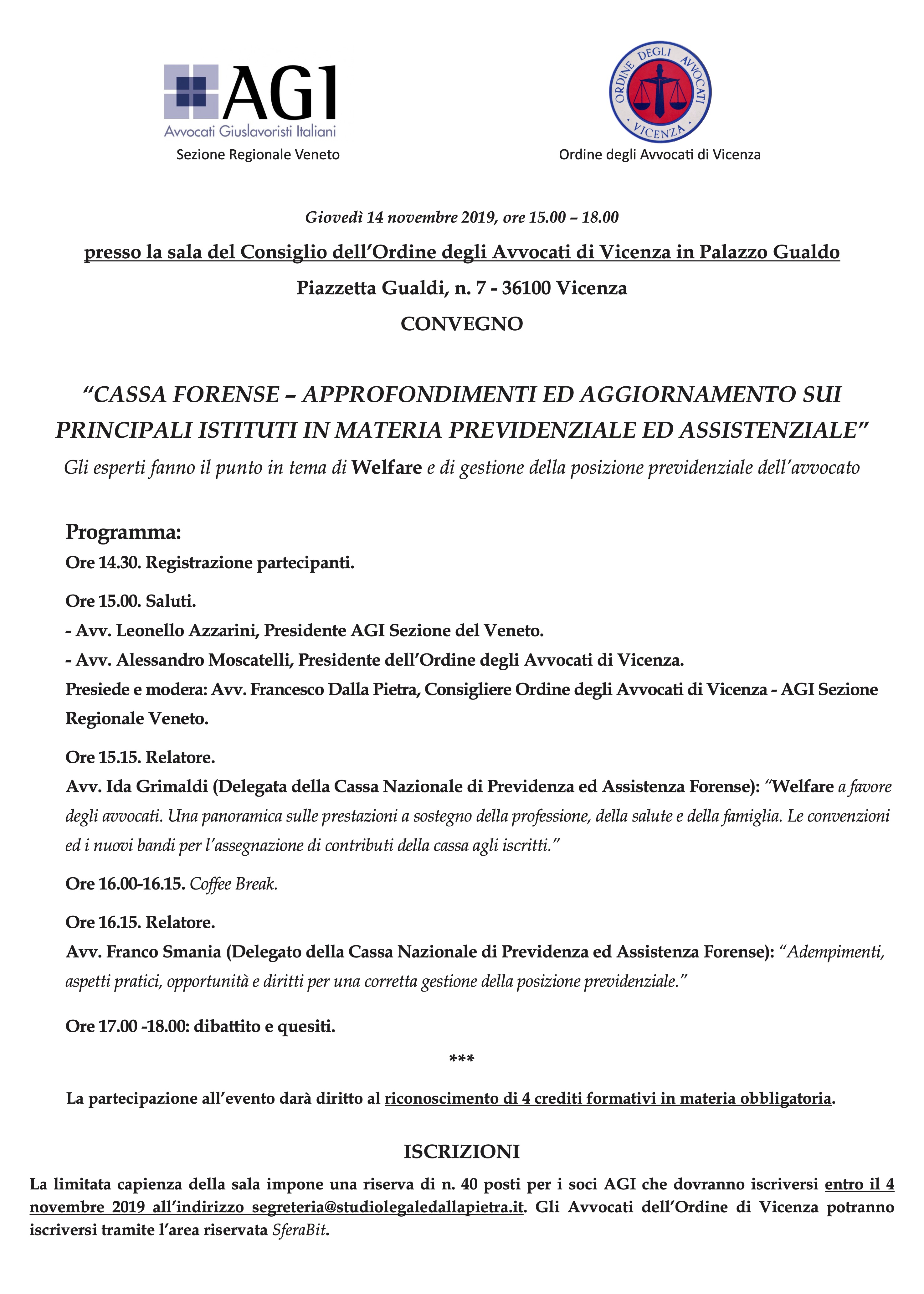 AGI - “CASSA FORENSE – APPROFONDIMENTI ED AGGIORNAMENTO SUI PRINCIPALI ...